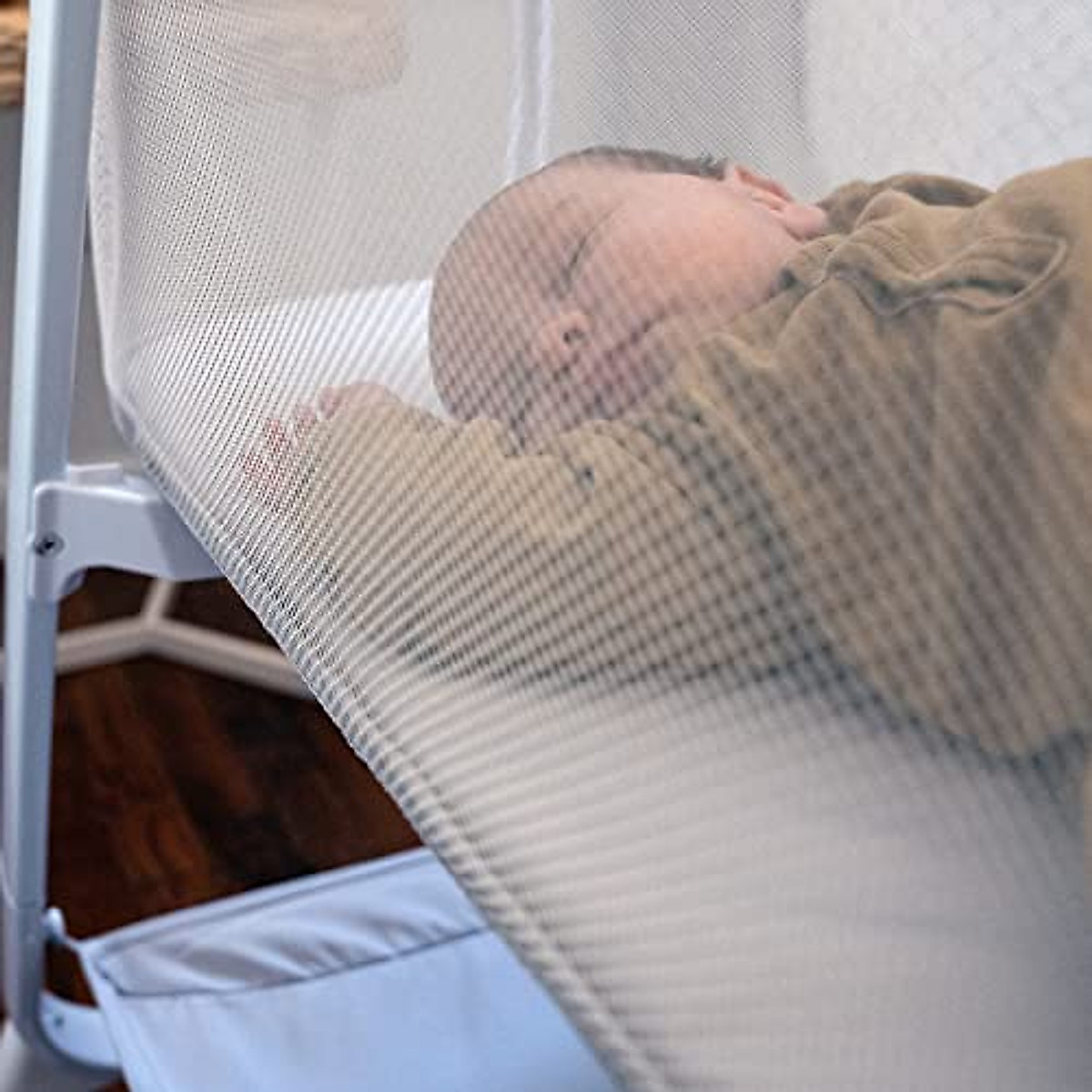 Ingenuity Lullanight Soothing Bassinet for Baby with Locking Wheels and-Night-Light, Newborn to 5 Months, Gem, 33.4x20.6x43.8"