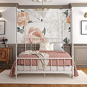 DHP Emerson Metal Canopy Bed in Full Size Frame in White