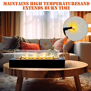 Pangda 6 Pcs Tabletop Fire Pit Ceramic Wool Wick Bioethanol Fuel Table Top Bowl to Extend Burning Time Firepit Sponge Ceramic Fiber Insulation Cotton Core for Bioethanol Rubbing Alcohol (8x6 in)