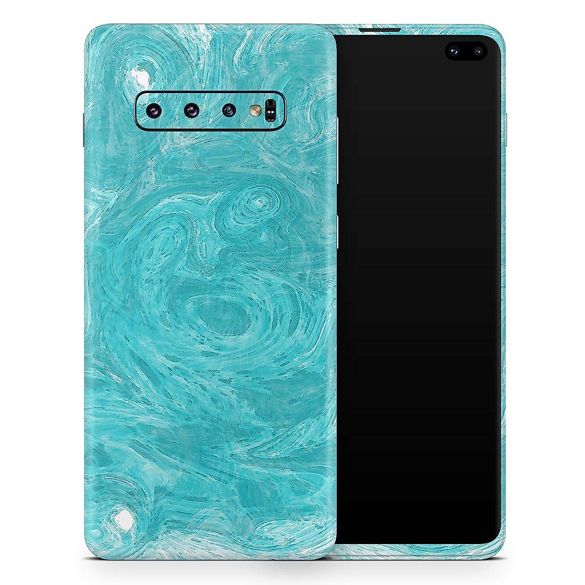 DesignSkinz Marble Surface V1 Teal Protective Vinyl Decal Wrap Skin Cover Compatible with The Samsung Galaxy S20 (Screen Trim & Back Glass Skin)