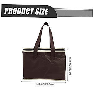 UPKOCH 4pcs Bag Bags Lunch Takeout Home Picnic Restaurant Travel Non-woven Wrapping Grocery Handle Cold Beach Inch Take-out Hiking Tote or Pouch Thermal Fabric Pizza Camping Food