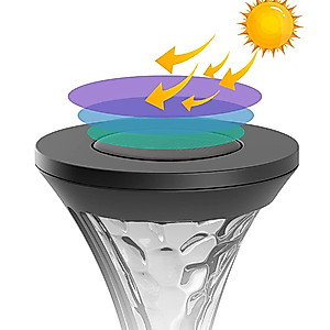 ZHUANYIYI Outdoor Solar Ground Plug Landscape Lights, Garden Lawn Waterproof Lights, Home Garden Pavement Decorative Lights