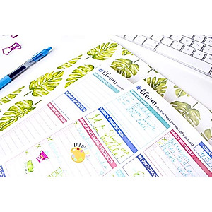 bloom daily planners Double Sided Daily Planning System Tear Off To Do Pad - Teal - 6" x 9"