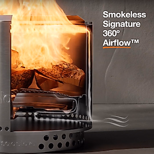 Solo Stove Bonfire Essential Bundle 2.0 | Incl. Smokeless Fire Pit, Stand, Lid, Camping Accessories, Portable for Wood Burning, Removable Ash Pan, Stainless Steel, H: 16.75in x Dia: 19.5in, 21.75lbs