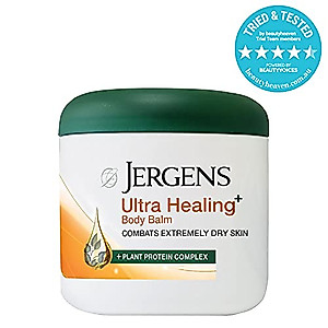 Jergens Ultra Healing Body Balm for Dry Skin, for Extra Dry Skin Relief, 6 Ounces, Formulated with Vitamins C, E and B5 plus Plant Protein Complex