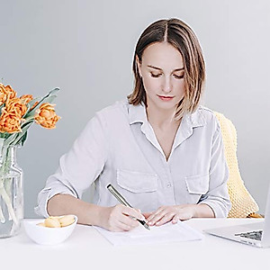 SCRIVI PENS Fountain Pen Set [Extra Fine Nib], Classic Collection; Gift Case; 2 Ink Cartridges, Ink Refill Converter, Calligraphy, Smooth Writing Pens [Silver Chrome Trim], Perfect for Men and Women