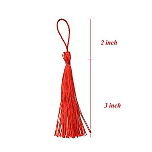Makhry 100 Pcs Bookmarks for Women Thank You Gift Tags Book Markers with Tassels Inspirational Bookmarks Book Lovers Gifts for Women Girls Teens Students Theachers Graduations(White&Red)