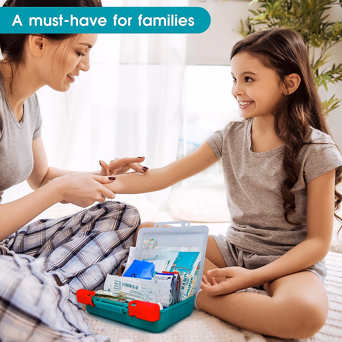 General Medi 110 Pieces Small First Aid Kit - HardCase First Aid Box - Contains Premium Medical Supplies for Travel, Home, Office, Vehicle, Camping, Workplace & Outdoor