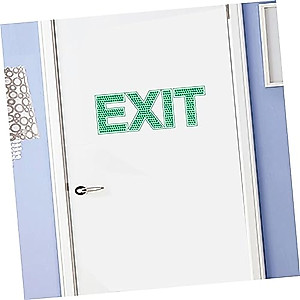 BUGUUYO Luminous Exit Sign Exit Sign Sticker Safety Exit Sign Wall Sticker Exit Sticker Noctilucence Exit Sign Exit Luminous Sticker Exit Decal Exit Wall Decal Exit Wall Sticker Green