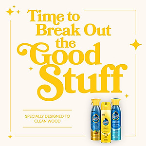 Pledge Beautify It Lemon Enhancing Polish Spray - Removes Dust and Fingerprints. Provides Protective, Glossy Coating (1 Aerosol Spray), 9.7 oz, Packaging May Vary