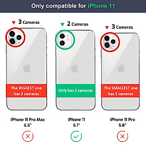 MILPROX Case Compatible for iPhone 11, Bling Sparkly Glitter Luxury Shiny Sparker Shell, Protective 3 Layer Hybrid Anti-Slick Slim Soft Cover for iPhone 11 6.1 inch (2019)-Black