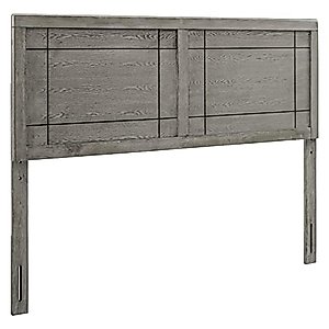 Modway Archie Wood Full Headboard in Gray