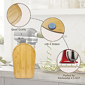 Compatible with Kitchen aid 4.5-5 Qt Bamboo Mixer Slider - Appliance Slider for Tilt Head Kitchen aid Stand Mixer, Kitchen Countertop Storage Mover Sliding Tray for Kitchen aid 4.5-5 Qt, Moving Caddy