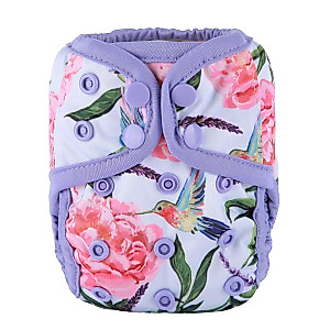 3 Newborn Baby Diaper Covers Nappies 8lbs-11lbs for Girls (Elephant Tree)