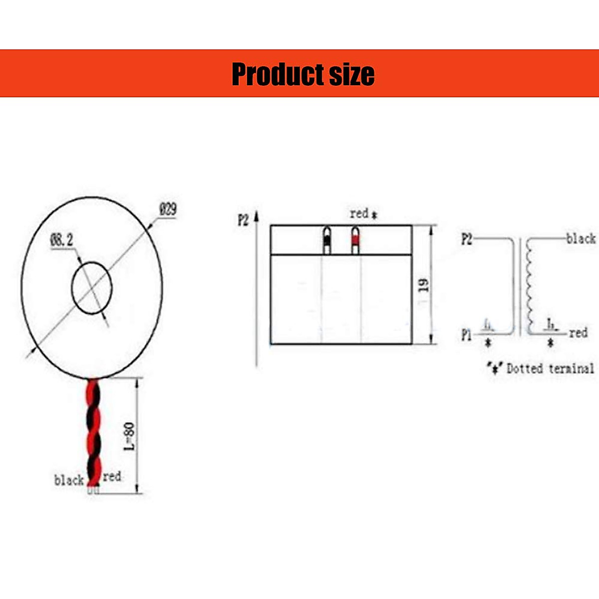Comimark 2Pcs DL-CT08CL5-20A/10mA 2000/1 0~120A Micro Current Transformer