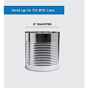Can Rotation Organizer | Large Canned Food Organizer For Pantry | Black Large Food Rotation System | Harvest | Shelf Reliance (Can Rotation Organizer 109-117 oz (Large))