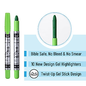 Mr. Pen- Bible Journaling Kit, 18 Pack (10 Bible Gel Highlighter, 8 Bible Pens), Bible Highlighters and Pens No Bleed, Gel Highlighters, Bible Pens, Bible Pens and Highlighters No Bleed, Gifts, Gift