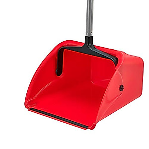 AmazonCommercial Jumbo Lobby Dustpan - 6-Pack, Red