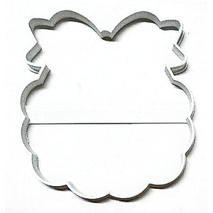 BABY BIB OUTLINE RUFFLE EDGE TIE BACK SHOWER GENDER REVEAL COOKIE CUTTER MADE IN USA PR3090