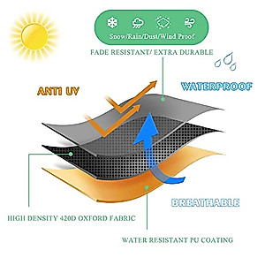 SUPJOYES Patio Furniture Covers Waterproof for Outdoor Table and Chairs, Durable Heavy Duty Patio Furniture Set Covers Square Water Resistant - Fits up to 47"x47"