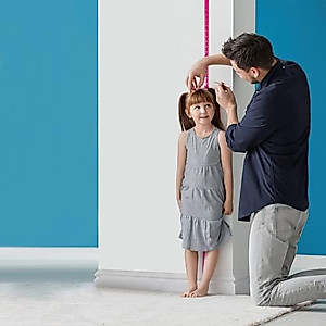 EASYXQ Growth Chart, Children Height Ruler Wall Decor, 3D Removable Growth Height Chart,Splicing Height Ruler Measurement for Kids and Nursery 79 inch (Rose red)