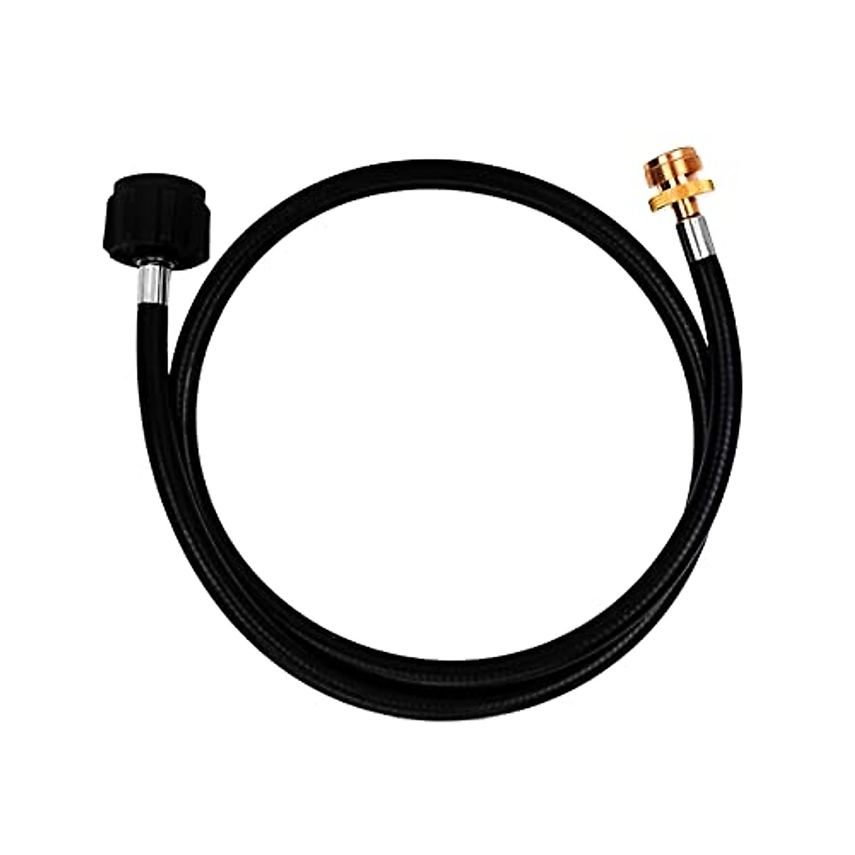 Propane Link 5FT Propane Hose Adapter 1lb to 20lb - Propane Adapter Hose for Weber/Coleman/Blackstone Grill Smoker Camping Stove & Larger Propane Tank, Mr Buddy Heater Adapter Hose with Plumber Tape