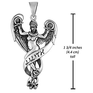 Dryad Design Lilith Pendant Goddess Jewelry - .925 Sterling Silver Wiccan Amulet