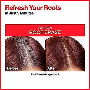 Revlon Permanent Hair Color, Permanent Hair Dye, At-Home Root Erase with Applicator Brush for Multiple Use, 100% Gray Coverage, Burgundy (4B), 3.2 Fl Oz
