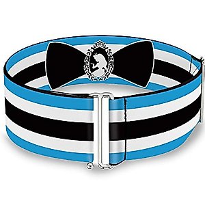 Buckle-Down womens Cinch Alice in Wonderland Stripe Bow 28 to 52 Inch Belt, Multicolor, Inch US