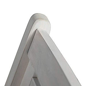 Walker Edison Montego Traditional Acacia Wood Slat Back Patio Rocking Chair, 42 Inch, White Wash