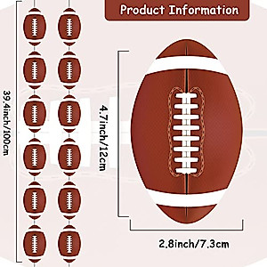 8 Packs Football Party Banners Garland Kit Football Hanging Swirl Football Party Supplies Decorations Paper Cutouts for Birthday Party Home Classroom Favor Supplies Decor