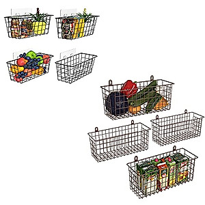 MaraFansie 4 Adhesive Basket & 4 Extra Large Wall Basket