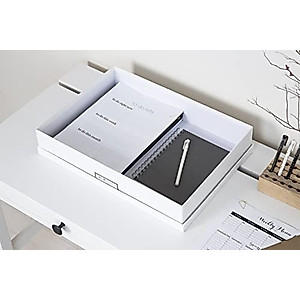 Bigso Box of Sweden 934145541 A3 Storage Box, Fibreboard, White, 31 x 43.5 x 8.5 cm