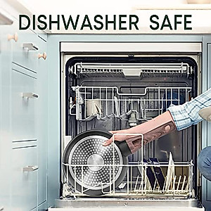 Ecowin 3 Quart Saucepan with Lid, Non Stick Small Sauce Pot with Pour Spout, Nonstick Granite Coating Small Pot with Bakelite Handle, Induction Compatible, Dishwasher and Oven Safe, PFOA Free