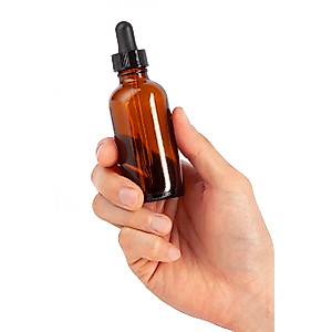 Black Straight Tip Glass Dropper Closure Top for 2 oz / 60 ml (20-400 Neck Size) Boston Round Bottles - 12 Pack