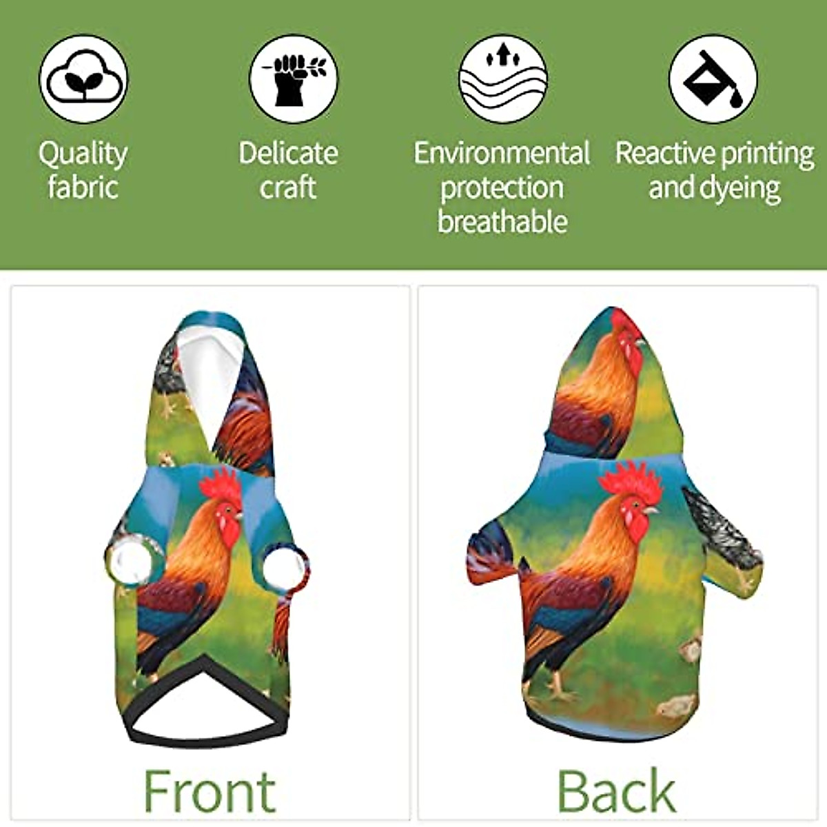 Lawn Grass Dog Hoodies, Pet Clothes Costumes, Pets Wear Hoodie Sweatshirts Jacket for Dogs Cats Outdoor, Small Medium