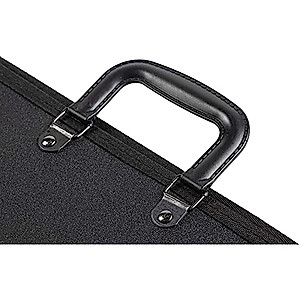 Large Artist Portfolio Case with Adjustable Shoulder Strap (Black, 35 x 24 x 1.5 Inches)