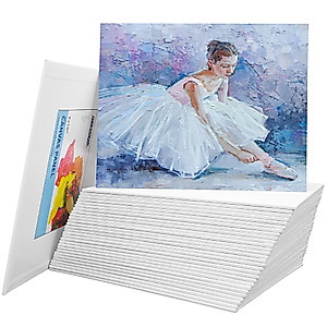 FIXSMITH Canvas for Painting, 8x10 Inch Canvas Boards, Super Value 30 Pack White Blank Canvas Panels, 100% Cotton Primed, Painting Art Supplies for Professionals, Hobby Painters, Students & Kids