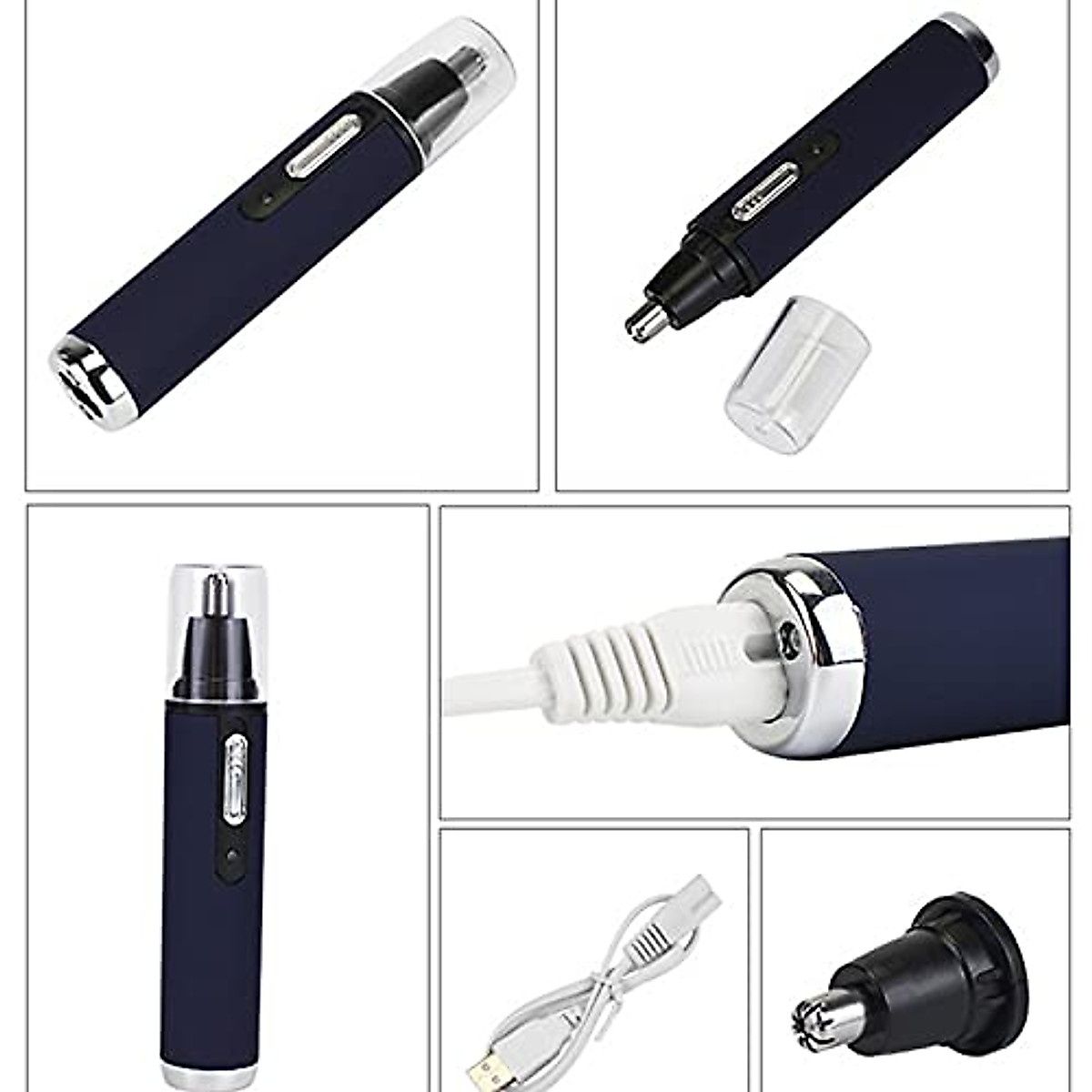 Electric Ear Neck Nose Hair Trimmer Eyebrow Trimmer Implement Shaver Clipper Shaver Man Woman Clean Trimer Razor Remover Kit IPX7 Waterproof Dual Edge Blades for Easy Cleansing (BLACK)