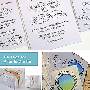 HTVRONT Cardstock 8.5 x 11-100 Sheets Silver Shimmer Cardstock paper, 250Gsm Cardstock Printer Paper for Card Making, DIY Craft, Decors and Paper Crafting Printer