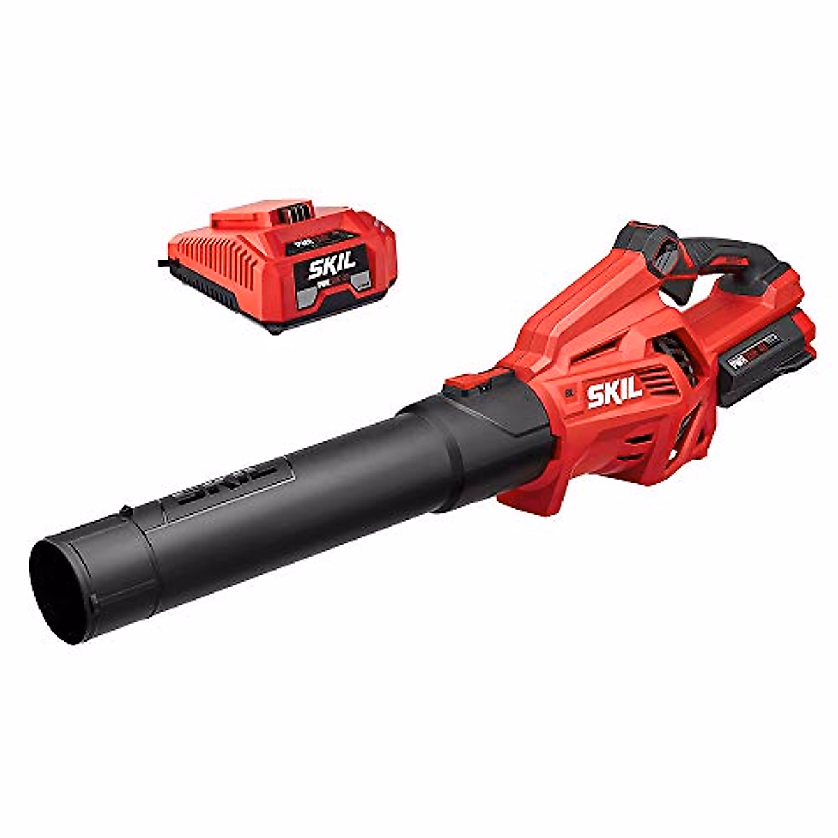 SKIL PWR CORE 40 Brushless 40V 500 CFM Cordless Leaf Blower Kit, Variable Spped with Power Boost, Includes 2.5Ah Battery and Auto PWR JUMP Charger - BL4713-10