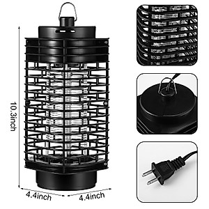 Kittmip 4 Pcs Bug Zapper Mosquito Zapper Fly Traps Indoor for Home Mosquito Repellent Outdoor Patio Insect Mosquito Trap Killer for Kitchen Backyard Garden Camping Bedroom Office Fruit, Black