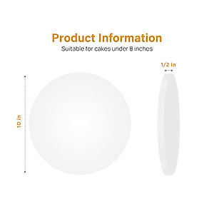 Kootek 10 Inch Cake Boards and 15pcs 10x10x8 Inches Tall Cake Box