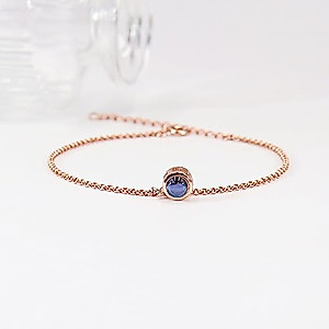 Kislumi Custom Bracelets with Picture Inside, Dainty Bracelet for Women, Customized Projection Bracelets with Photos, Picture Bracelet Personalized Photo, Memorial Gifts for Women/Family/Dog, Silver, Gold, Rose Gold