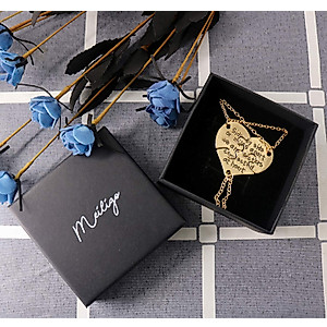 Meiligo® Retro 3 Pcs Best Friends Forever Gift Side by Side Or Miles Apart Letter Puzzle Dog Tag Necklace Heart Matching Engraved Letter Jewelry (Gold)