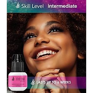 Volume Eyelash Extension Glue Stacy Lash 0.17fl.oz/5ml/3-4 Sec Drying Time/Retention 6 Weeks/Black Adhesive/Professional Supplies/Pegamento de Pestañas