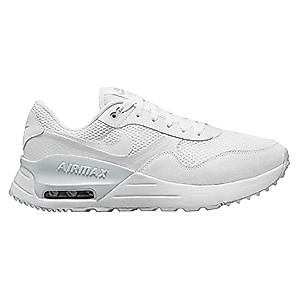Nike Men's Air Max System Sneaker, White/White-pure Platinum, 8
