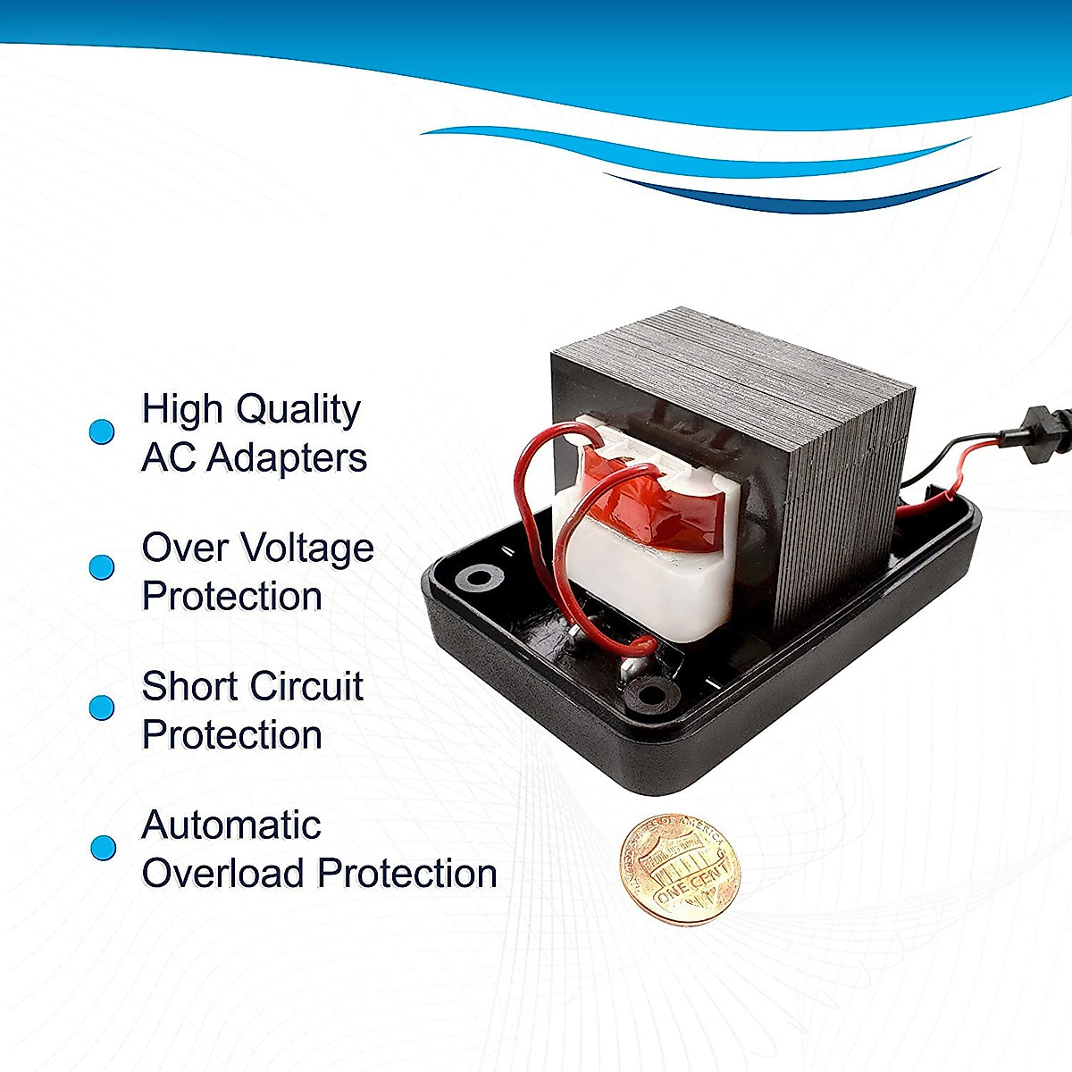 HQRP 9-Volt AC Adapter Compatible with Line 6 PX-2 PX-2g Stompbox Modelers (DL4, MM4, DM4, AM4, FM4), M9, M13, POD Series, POD XT Series, POD X3 Series 98-030-0042-05 Power Supply Cord Line6