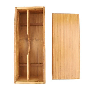 Aqur2020 Chopstick Holder Storagechopstick Box Japanese Chopsticks Box Tableware Spoon Cage Bamboo Storage Box Container