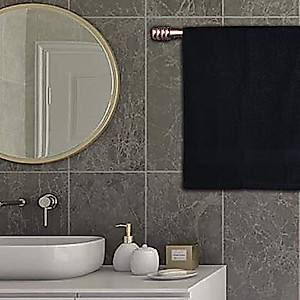 Belizzi Home 8 Piece Towel Set 100% Ring Spun Cotton, 2 Bath Towels 27x54, 2 Hand Towels 16x28 and 4 Washcloths 13x13 - Ultra Soft Highly Absorbent Machine Washable Hotel Spa Quality - Black